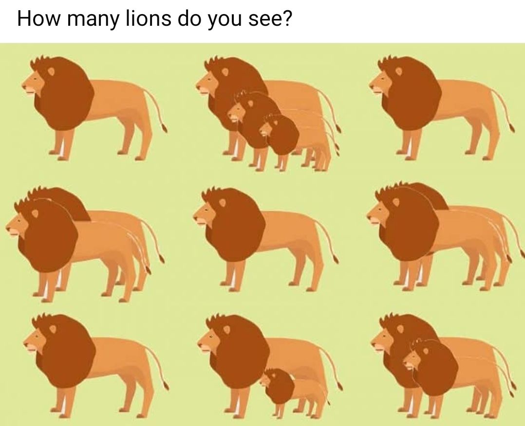 How Many Lions Do You See? - Wake Up Your Mind