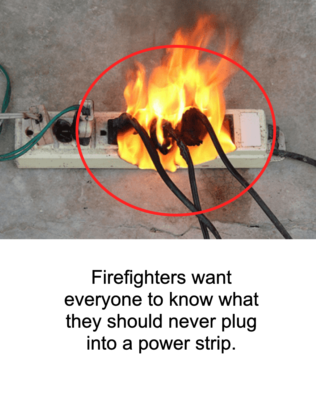 Firefighters want everyone to know what they should never plug into a ...
