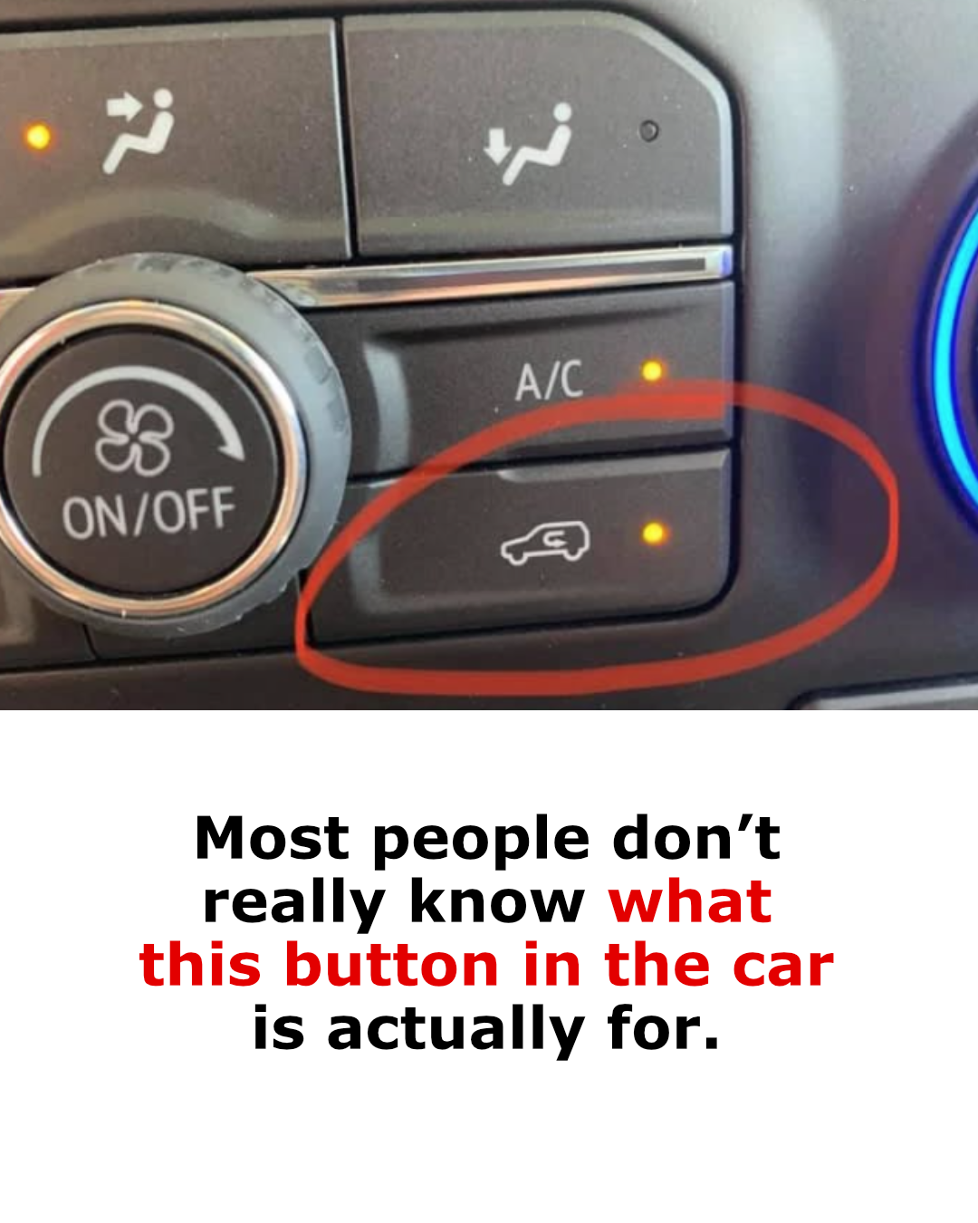 Did you know what this button in the car is for?