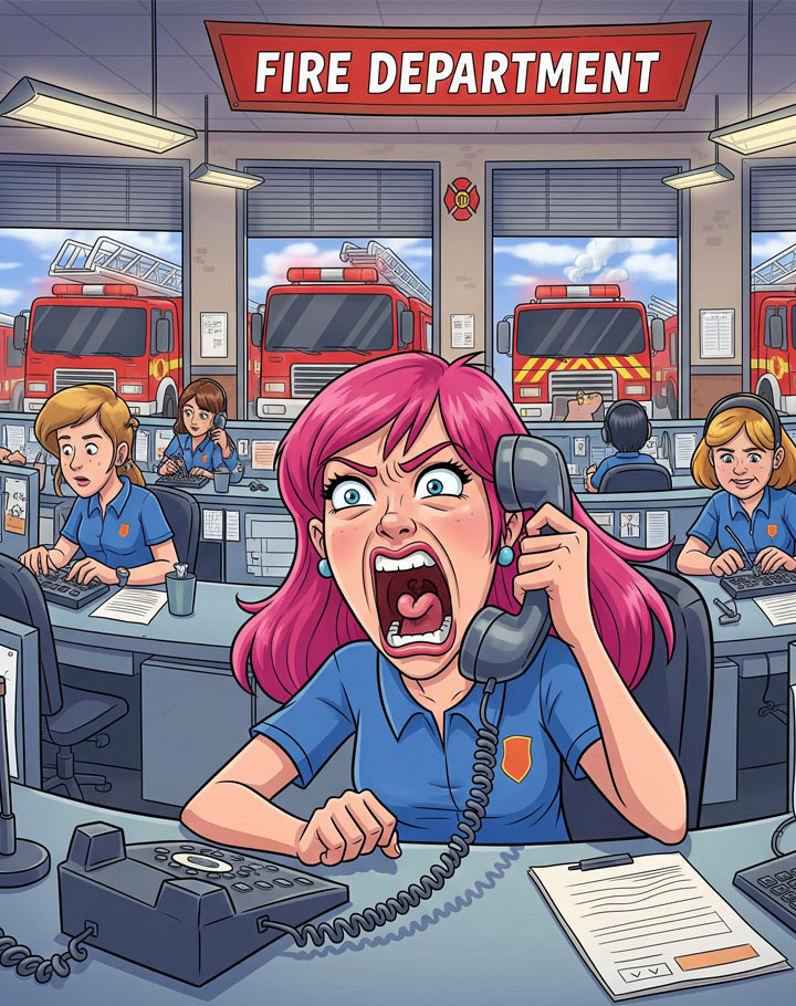A Hysterical Call At The Fire Department. - Wake Up Your Mind