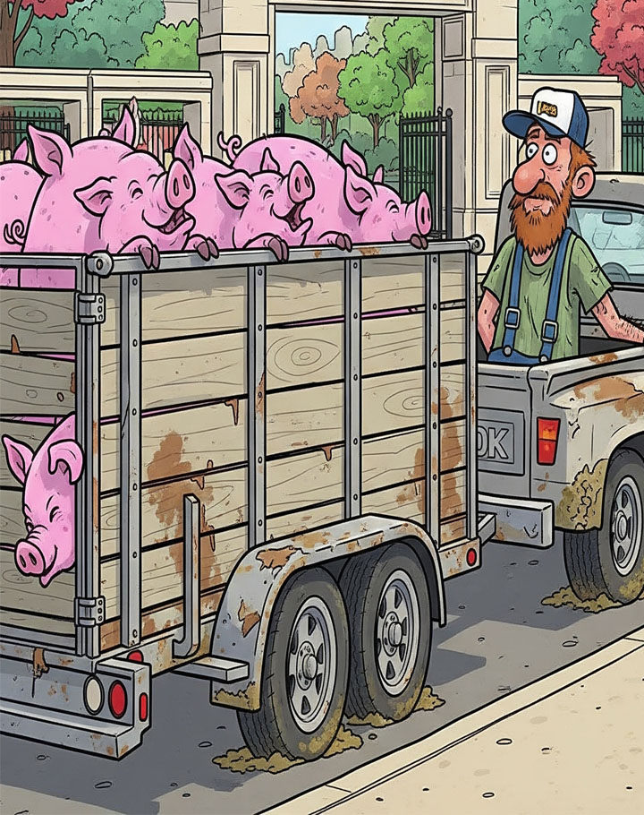 A Redneck and His Pig. - Wake Up Your Mind