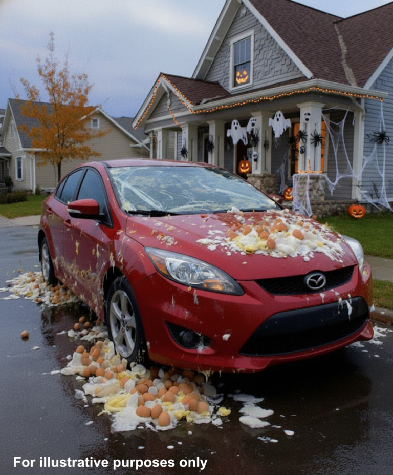 My Neighbor Egged My Car for Blocking His Halloween Display — I Made ...