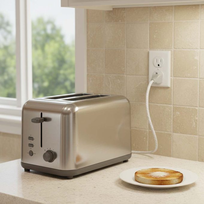 Never leave your toaster plugged in outlet. - Wake Up Your Mind